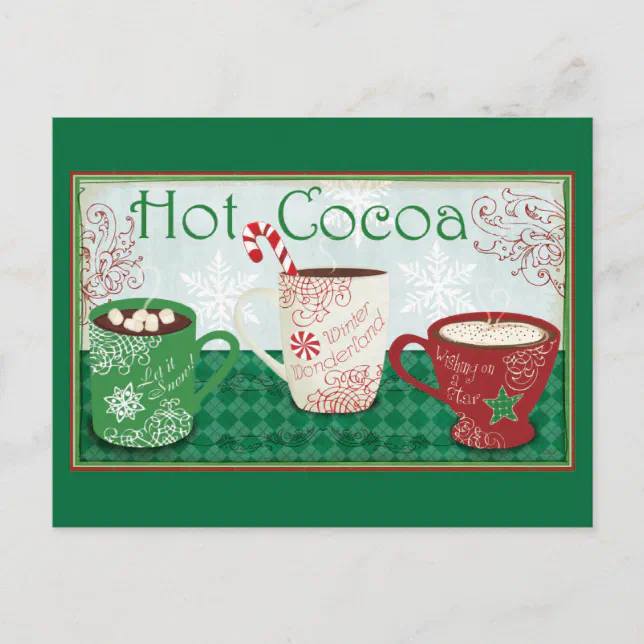 Winter Cocoa Postcard | Zazzle