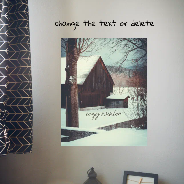 Winter country landscape poster | Zazzle