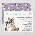 Winter Donkey Birthday Invitation for Boys | Zazzle