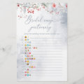 Winter dusty blue bridal shower emoji pictionary | Zazzle