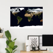 Winter Earth Geographical World Atlas Map Poster | Zazzle