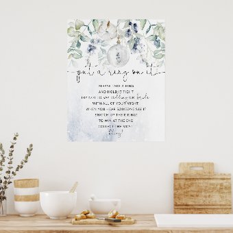 Winter elegant put a ring on it game poster | Zazzle