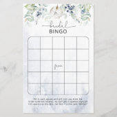 Winter eucalyptus bridal shower bingo game | Zazzle