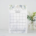 Winter eucalyptus bridal shower bingo game | Zazzle