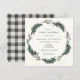 Winter Evergreen Buffalo Plaid Invitation | Zazzle
