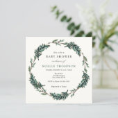 Winter Evergreen Buffalo Plaid Invitation | Zazzle