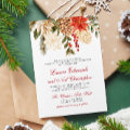 Winter Evergreen Flowers Wedding Invitation | Zazzle