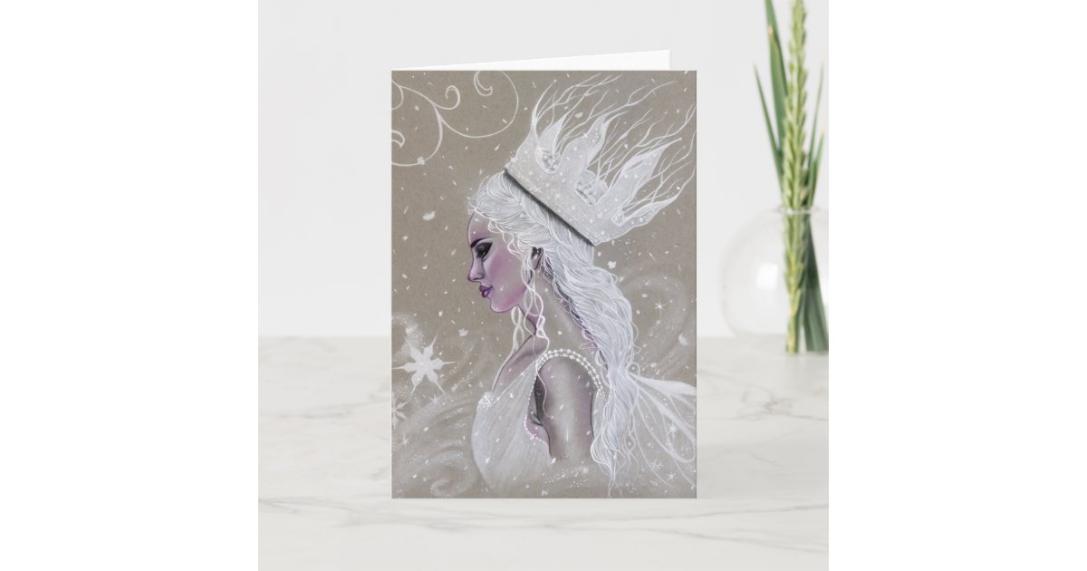 Winter Fairy Queen Greeting Card | Zazzle