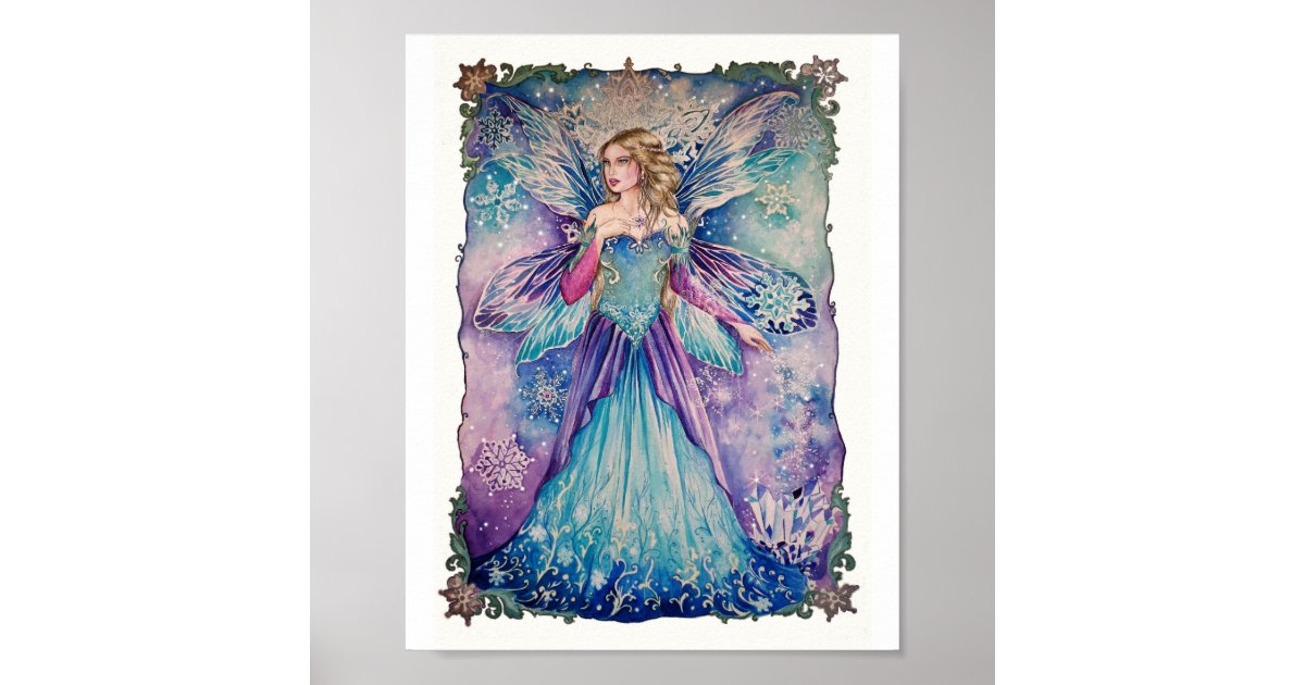 Winter fairy queen poster | Zazzle