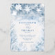 Winter Falling Snow Forest Rustic Elegant Wedding Foil Invitation | Zazzle