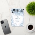 Winter Falling Snow Forest Rustic Elegant Wedding Foil Invitation | Zazzle