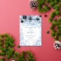 Winter Falling Snow Forest Rustic Elegant Wedding Foil Invitation | Zazzle