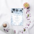 Winter Falling Snow Forest Rustic Elegant Wedding Foil Invitation | Zazzle