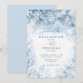 Winter Falling Snow Forest Rustic Elegant Wedding Invitation | Zazzle