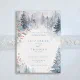 Winter Falling Snow Mountain Trees Elegant Wedding Invitation | Zazzle