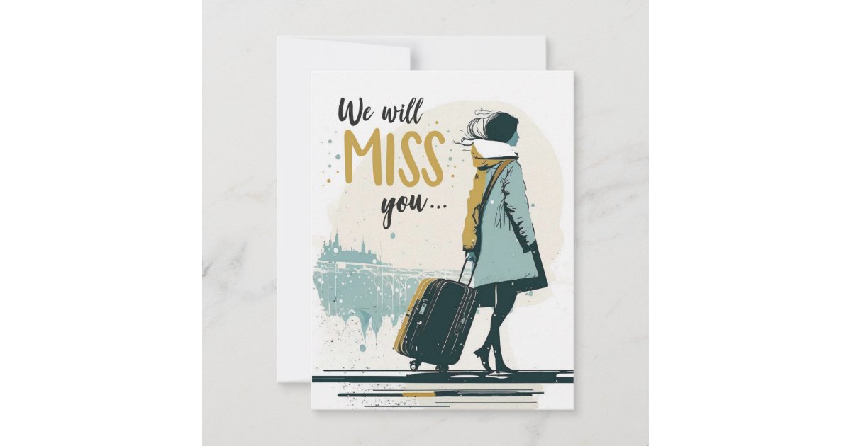 Winter Farewell We Will Miss You Card | Zazzle