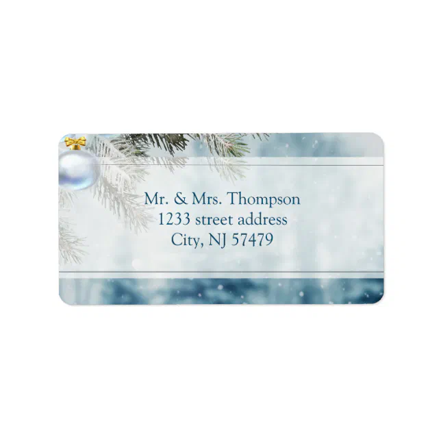 Winter Festive Holiday Label | Zazzle