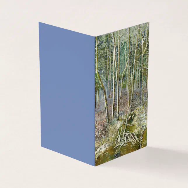winter forest business card | Zazzle