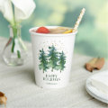 Winter Forest Holiday Paper Cups | Zazzle