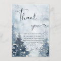 Winter forest It's cold outside thank you card | Zazzle