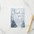 Winter forest It's cold outside thank you card | Zazzle