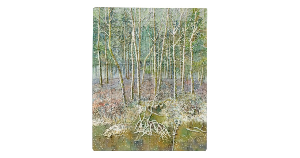 winter forest jigsaw puzzle | Zazzle