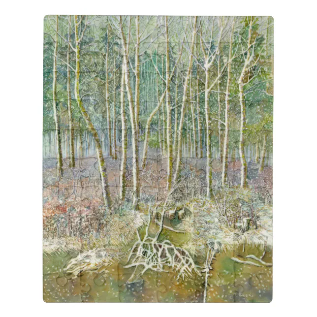 winter forest jigsaw puzzle | Zazzle
