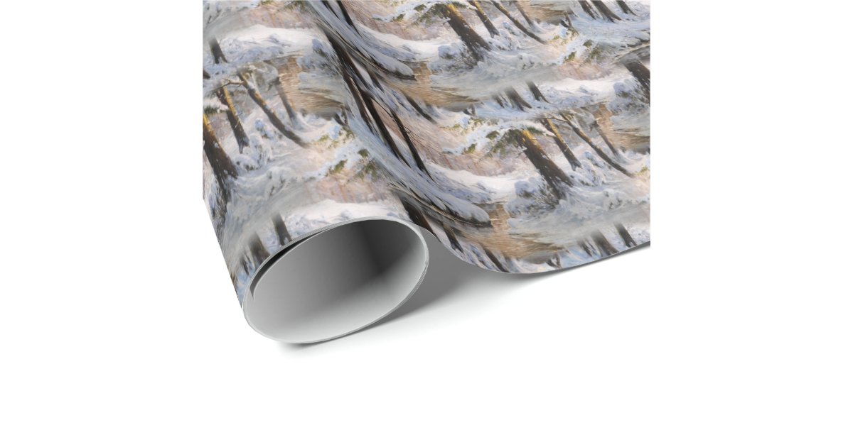 Winter Forest Landscape Wrapping Paper | Zazzle