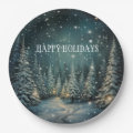 Winter Forest Paper Plates | Zazzle