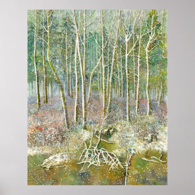 winter forest poster | Zazzle