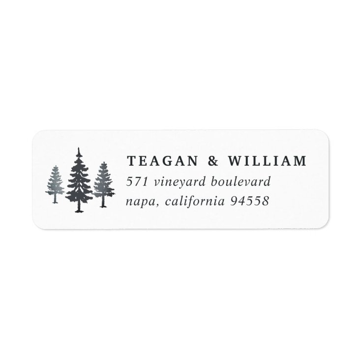 Winter Forest Return Address Label | Zazzle