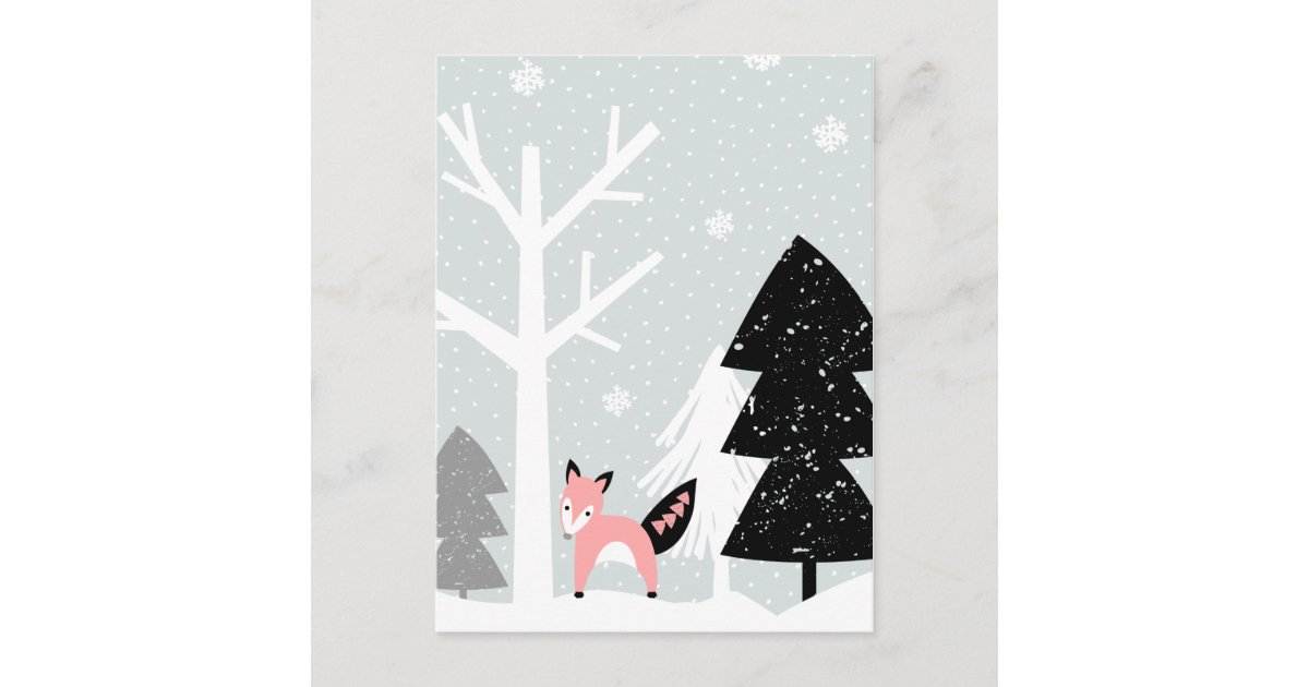 Winter Forest Scene Postcard | Zazzle