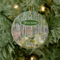 winter forest Watercolor painting Ceramic Ornament | Zazzle
