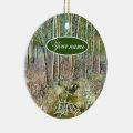winter forest Watercolor painting Ceramic Ornament | Zazzle