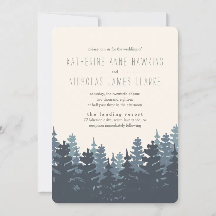 Winter Forest Wedding Invitation | Zazzle