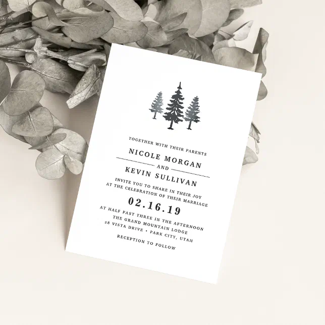 Winter Forest Wedding Invitation | Zazzle