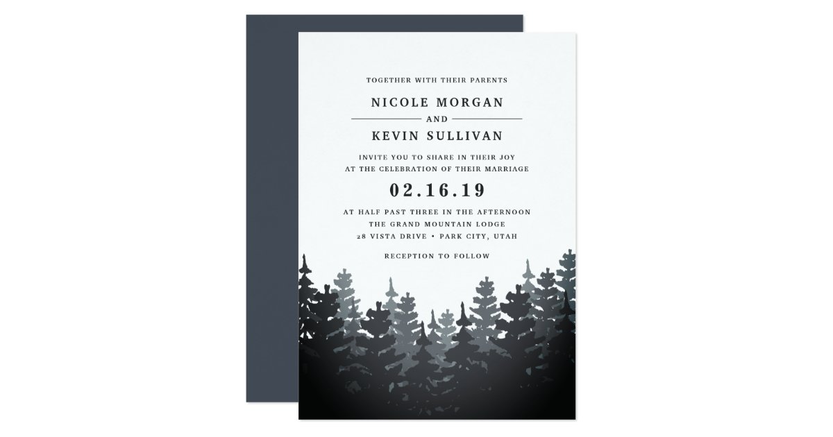Winter Forest Wedding Invitation | Zazzle.com