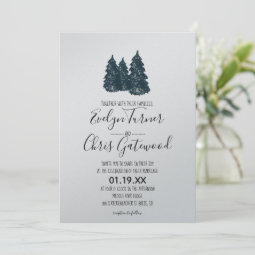Winter Forest Wedding Invitation | Zazzle