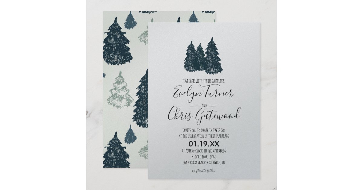 Winter Forest Wedding Invitation | Zazzle