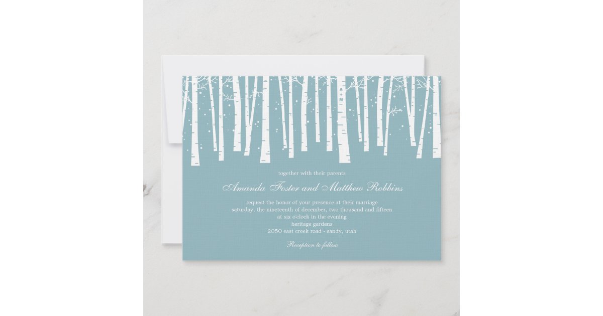 Winter Forest Wedding Invitations | Zazzle