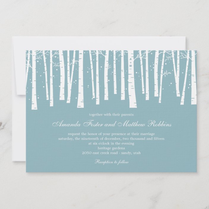 Winter Forest Wedding Invitations | Zazzle