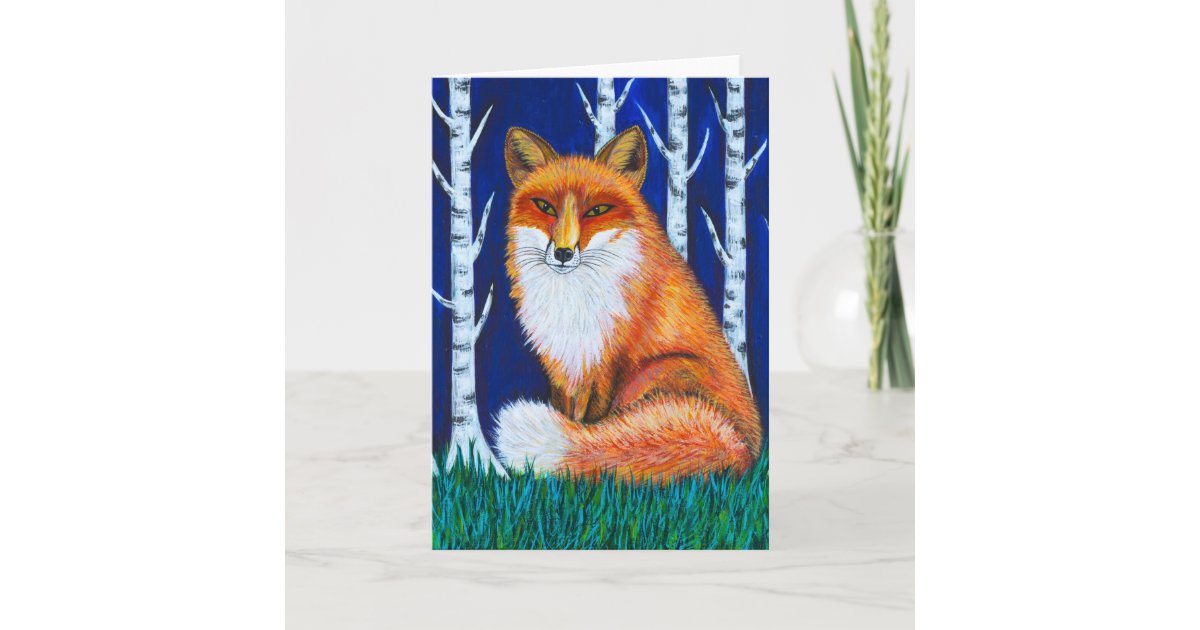 Winter Fox Card | Zazzle