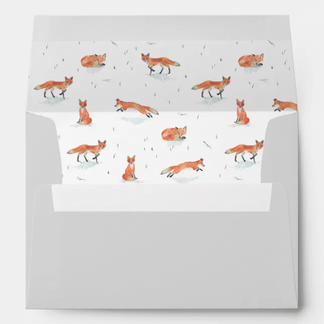 Winter Fox Envelope | Zazzle