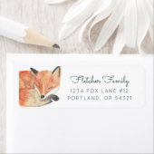 Winter Fox Label | Zazzle