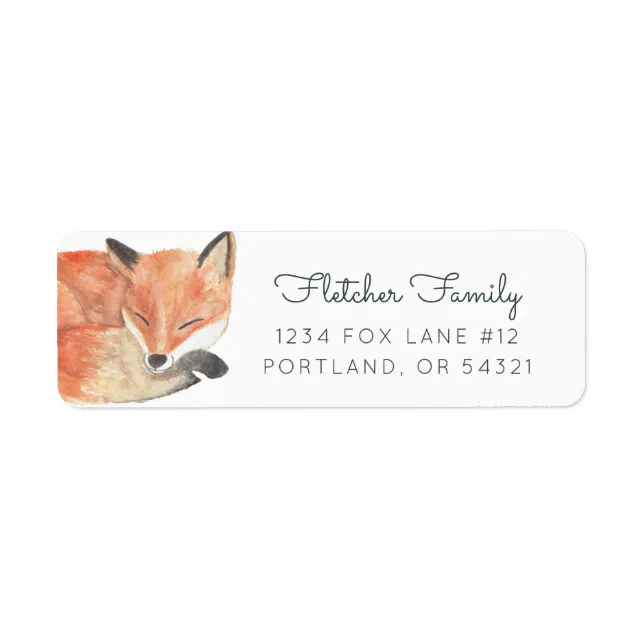 Winter Fox Label | Zazzle