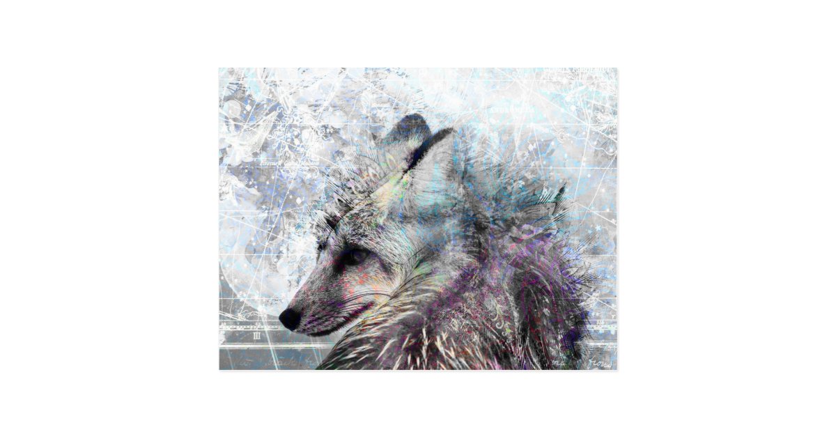 Winter Fox Spirit Animal Postcard | Zazzle.com