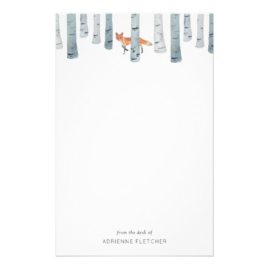 Winter Fox Stationery | Zazzle.com