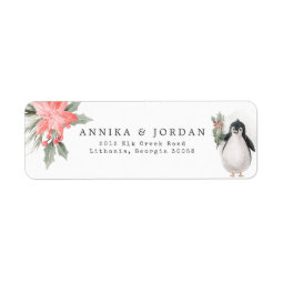 Winter Friends | Penguins and Polar Bears Address Label | Zazzle