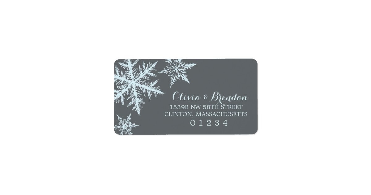 Winter Frost Snowflakes | Address Label | Zazzle