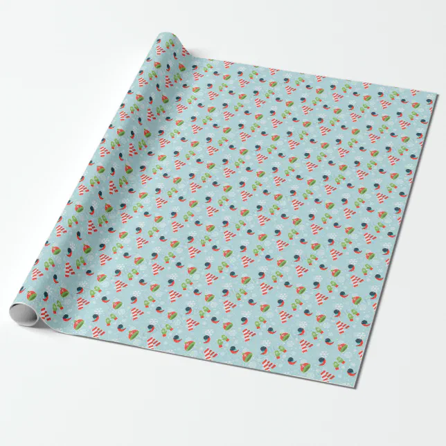 Winter Fun Pattern Wrapping Paper | Zazzle